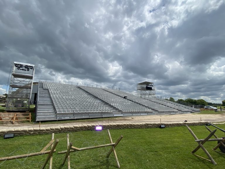 Modular grandstand for museum - Outdoor stands rental